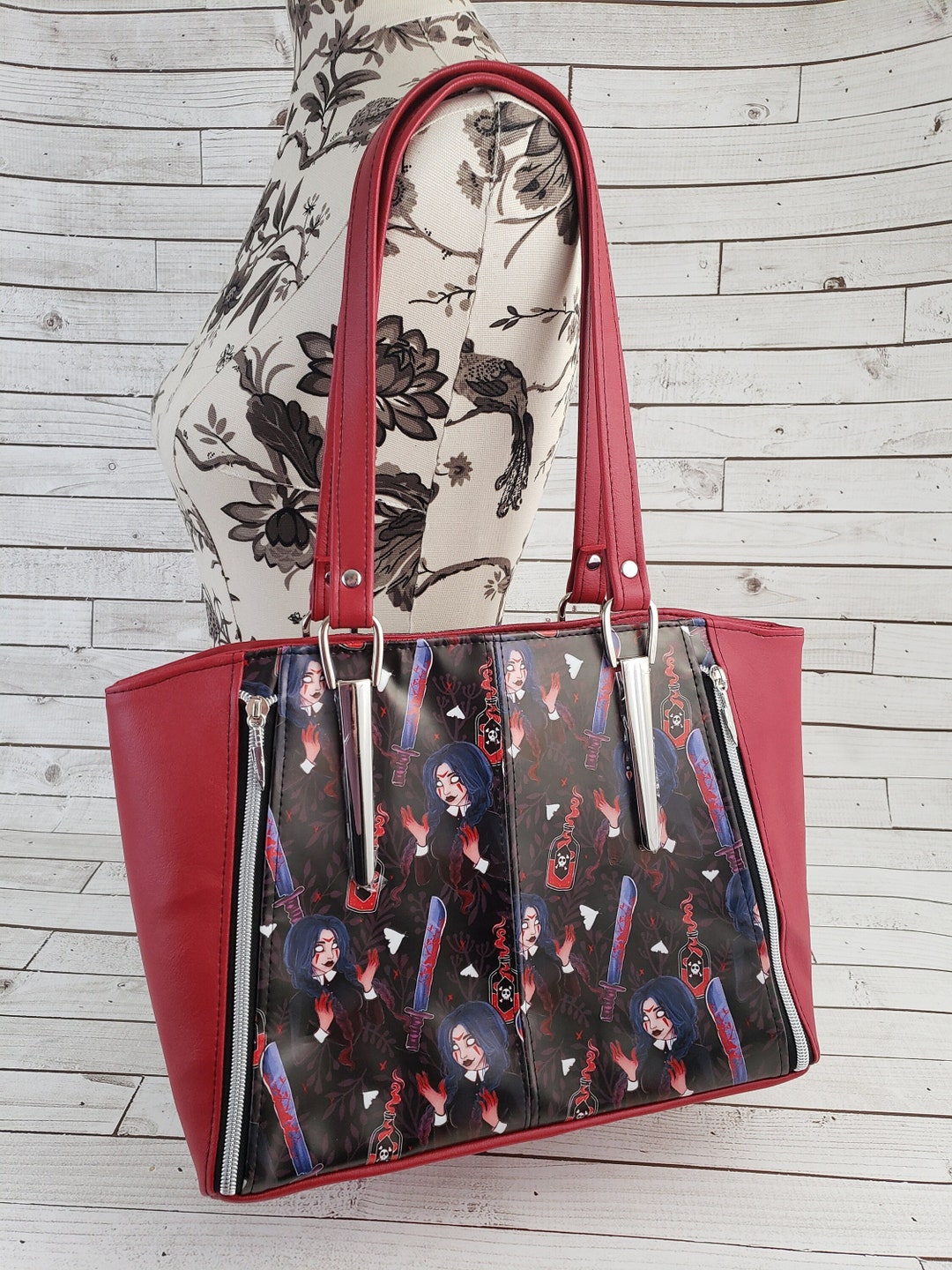 Wednesday Addams Vinyl Handbag - Etsy
