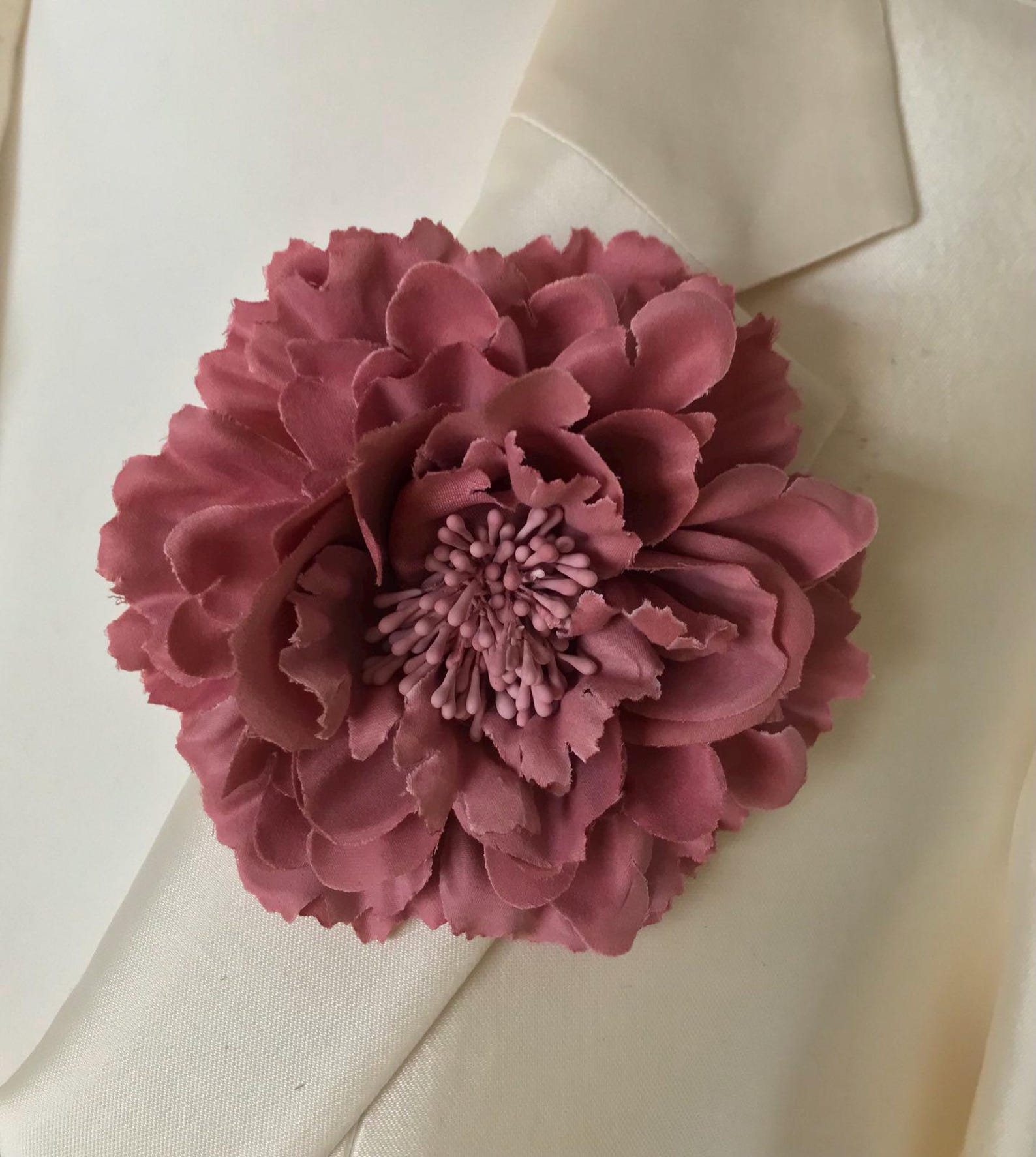 DUSKY PINK, Flower Brooch, Pin, Jacket Dress Women’s Jewellery, Gift ...