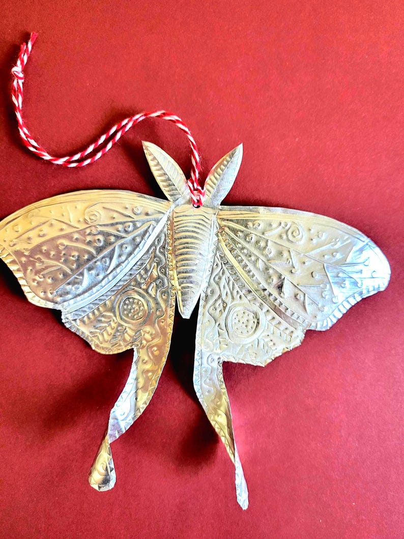 Aluminum Luna Moth Ornament - Etsy