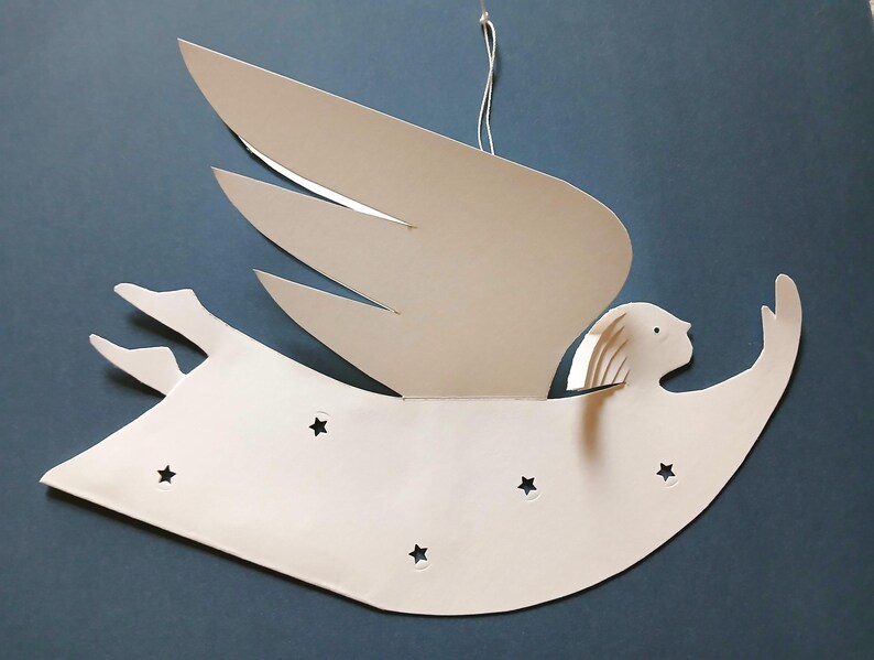 Hand Cut Paper Angel Ornaments. White Cardstock. Set of 4 - Etsy