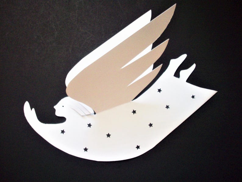 Hand Cut Paper Angel Ornaments. White Cardstock. Set of 4 - Etsy