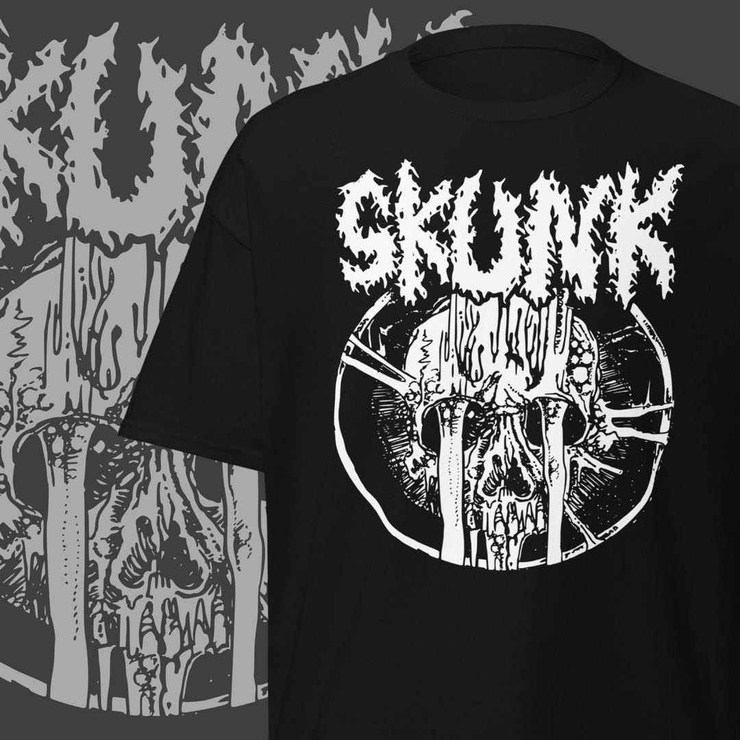 Vintage Skunk Band T-shirt 90s Crust Punk Rock Merch - Etsy