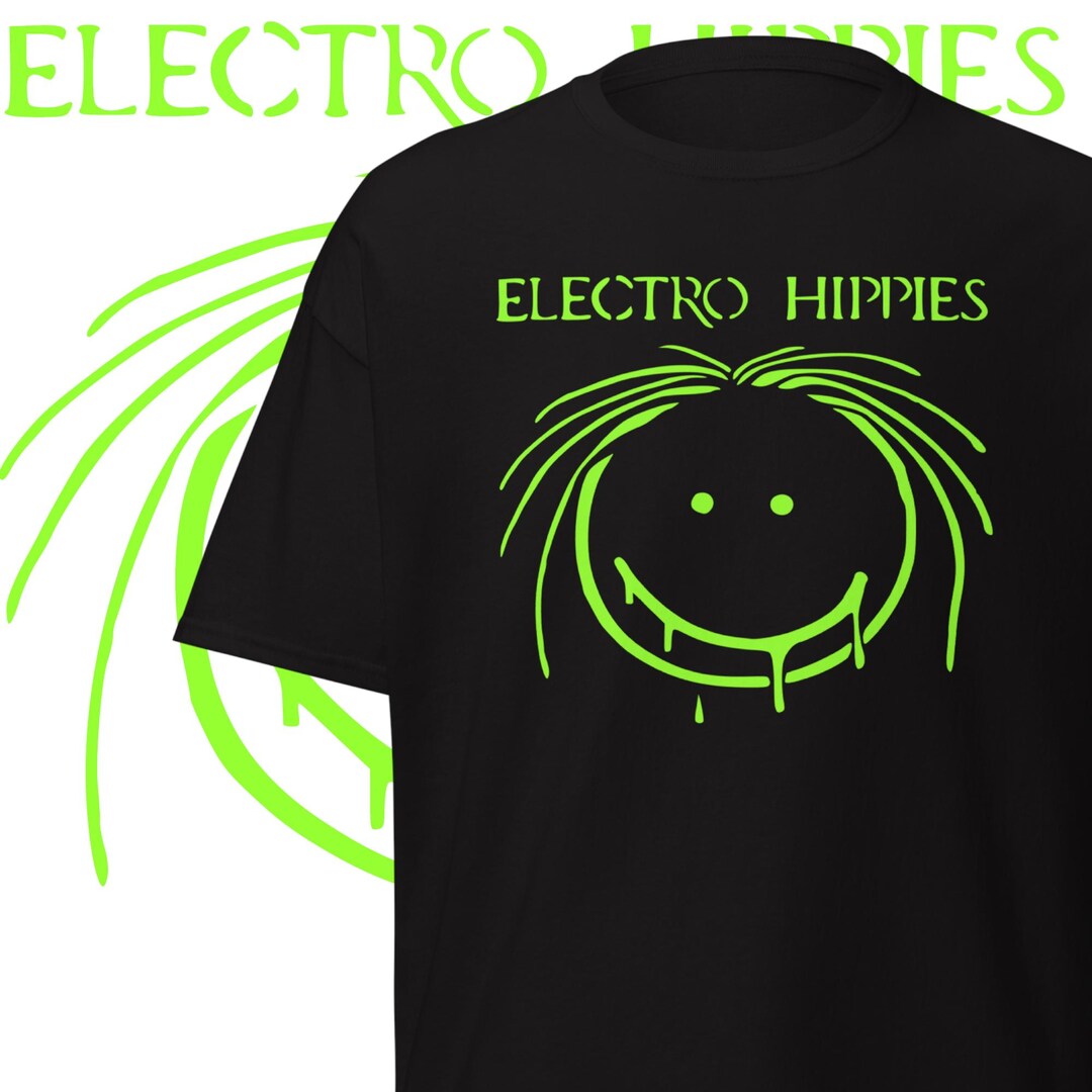 Electro Hippies T-shirt Thrash Band Merch Crust Punk Clothing Vintage ...