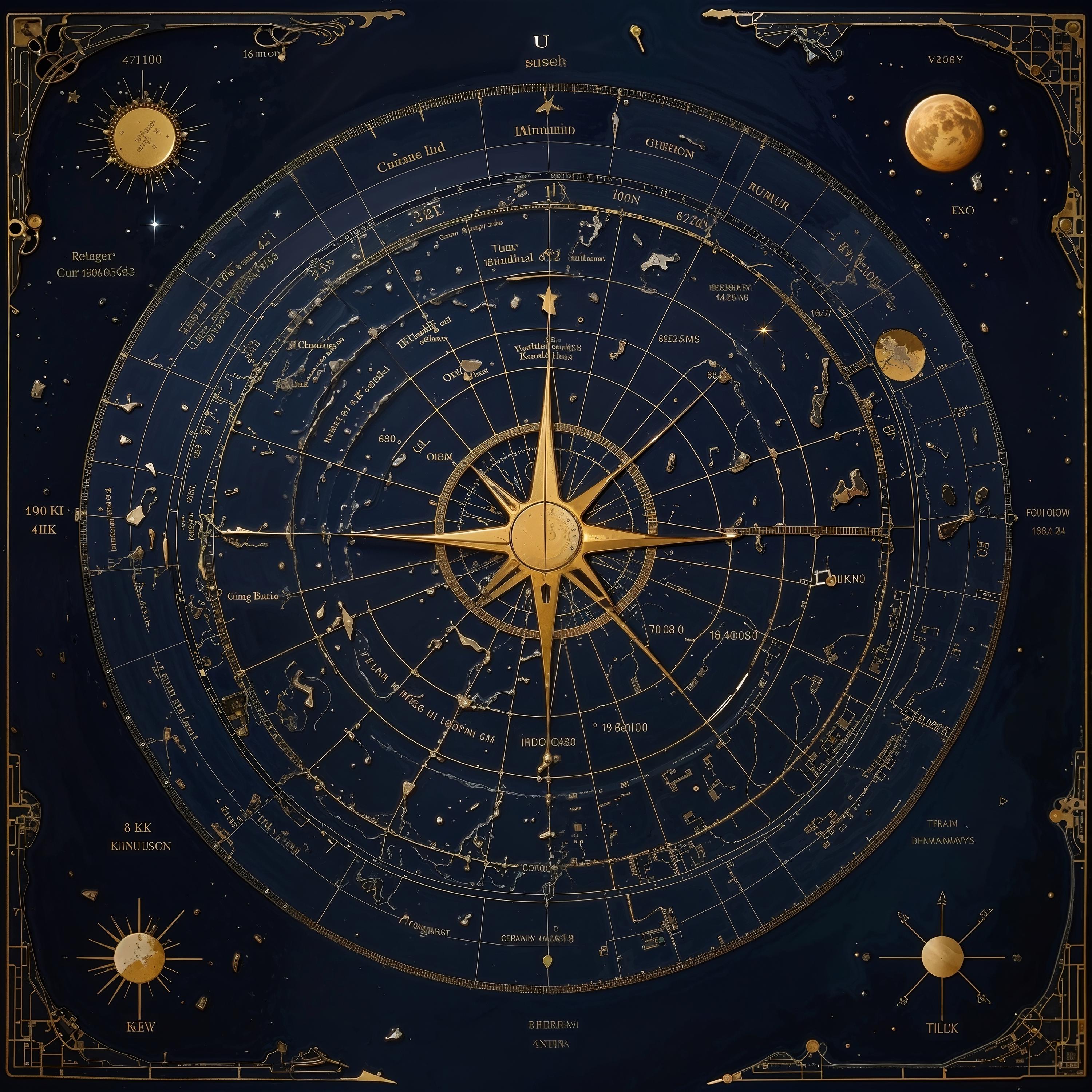 Celestial Zodiac Map - Etsy