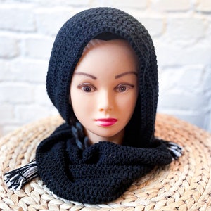 WEDNESDAY ADDAMS Inspired Crocheted Snood - Photo PDF Pattern - Etsy
