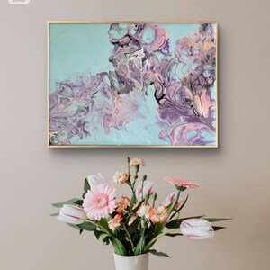 Luminous Bloom – Original Abstract Fluid Art Painting on Canvas ...