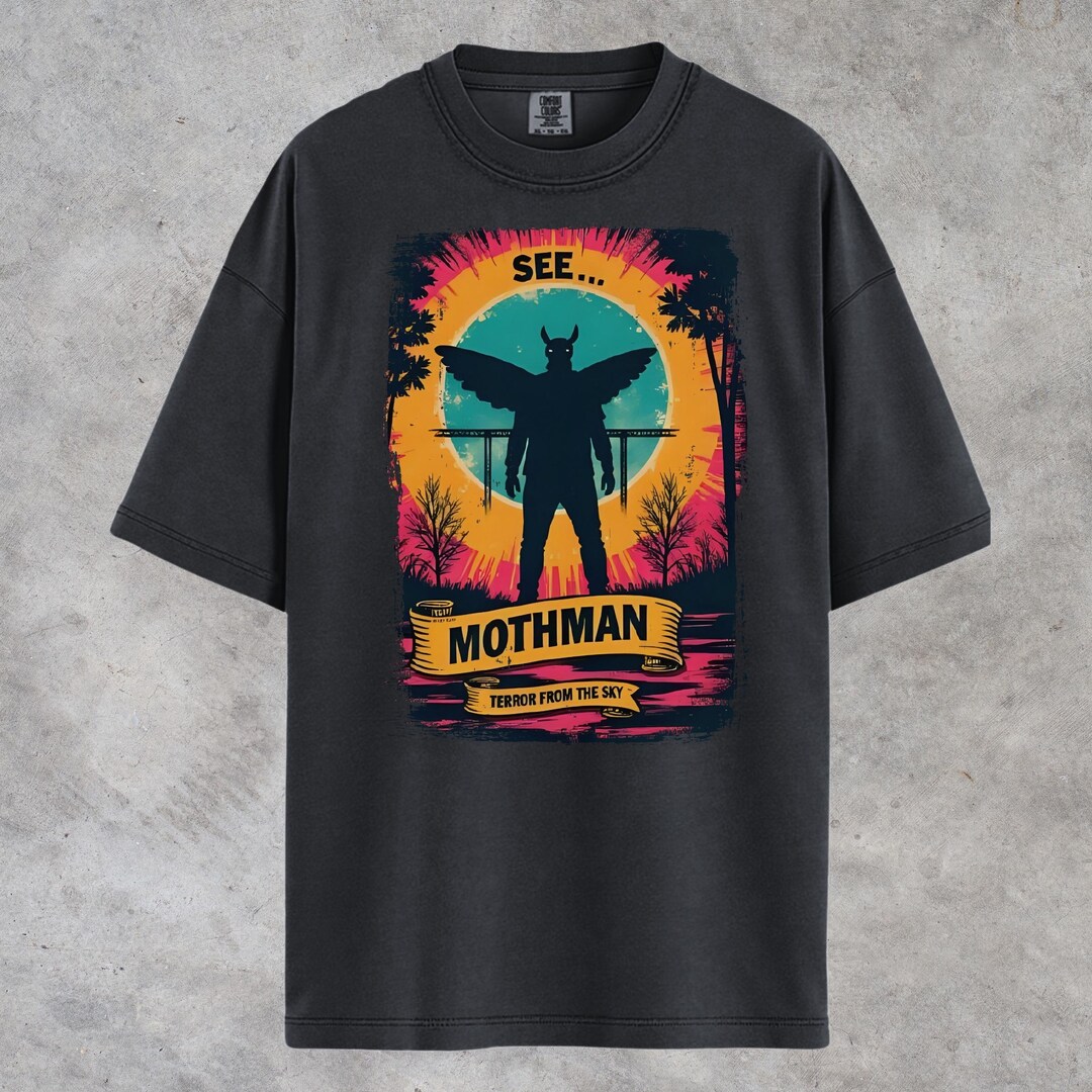 Mothman Shirt – “see… Mothman” Retro Cryptid Poster Comfort Colors® T ...