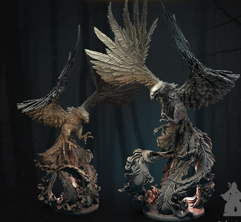 3D Printed Phoenix Model: STL Figure (digital Download) - Etsy