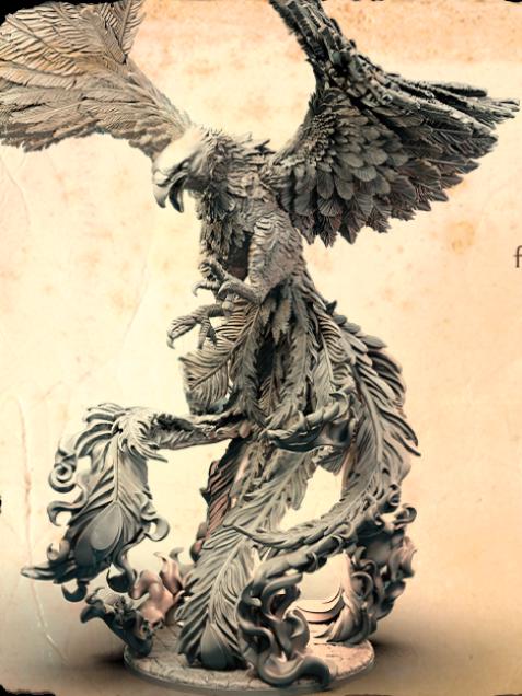 3D Printed Phoenix Model: STL Figure (digital Download) - Etsy