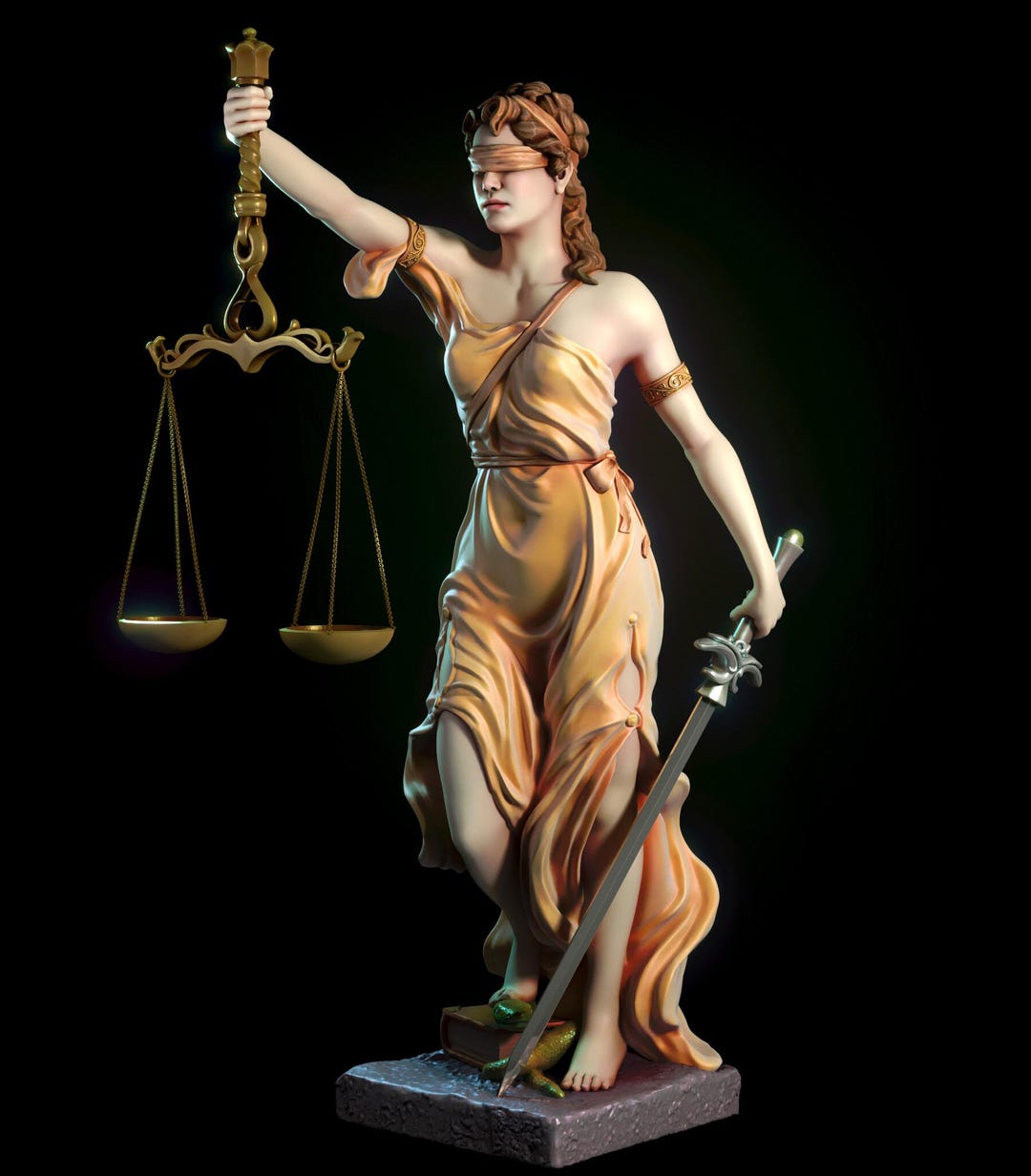 Lady Justice 3D Model STL File for 3D Printer - Etsy