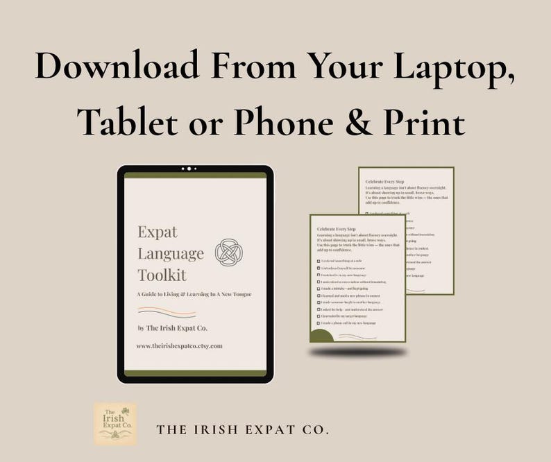 Expat Language Toolkit PDF – Printable Language Journal for Moving ...