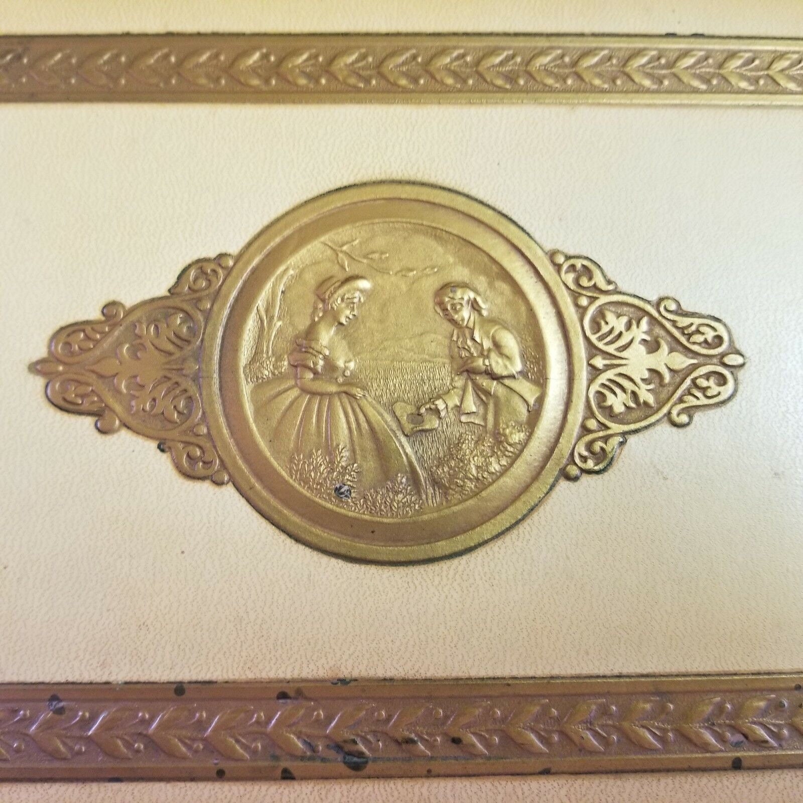 Mid Century Mollo Smith Crafted Jewelry Box Yellow Leatherette Art Deco ...