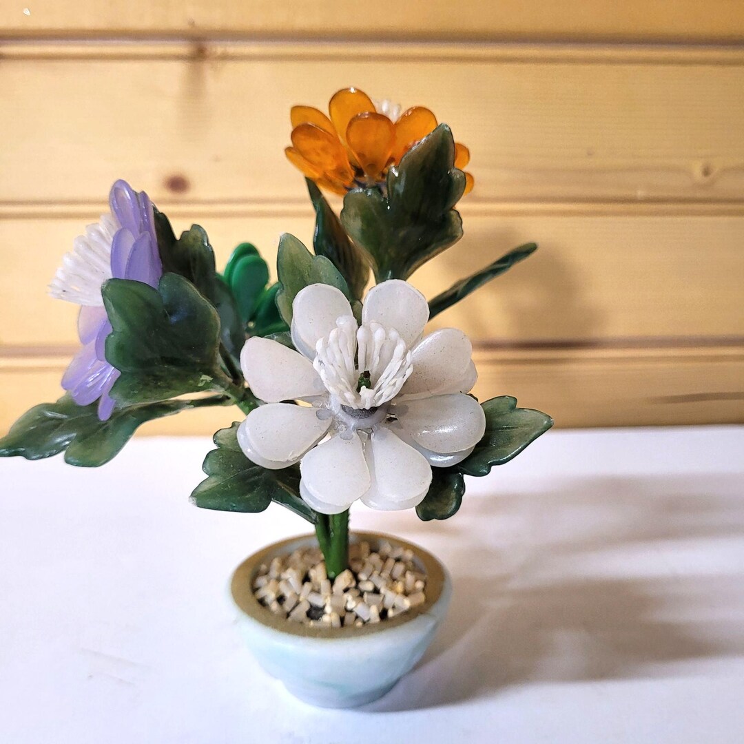 Tai Loy Plastic Bonsai Jade Green Vintage Multi Color Tree 5.5” - Etsy