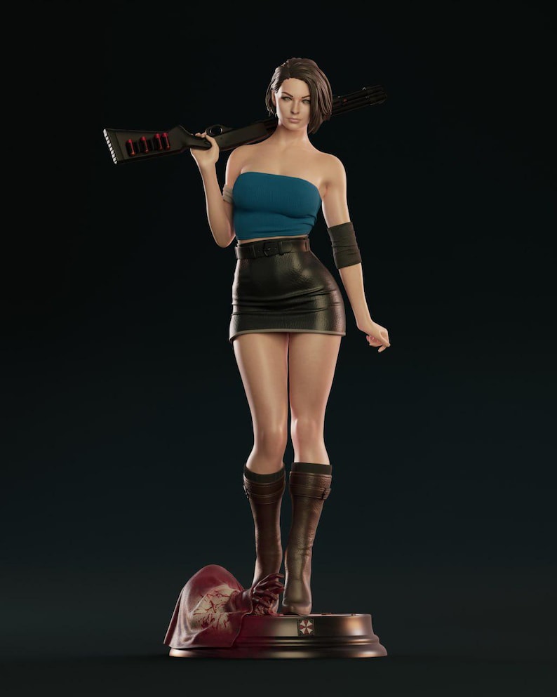 Jill Valentine - STL Model for Resin Printer Figure 3D Printing - High ...