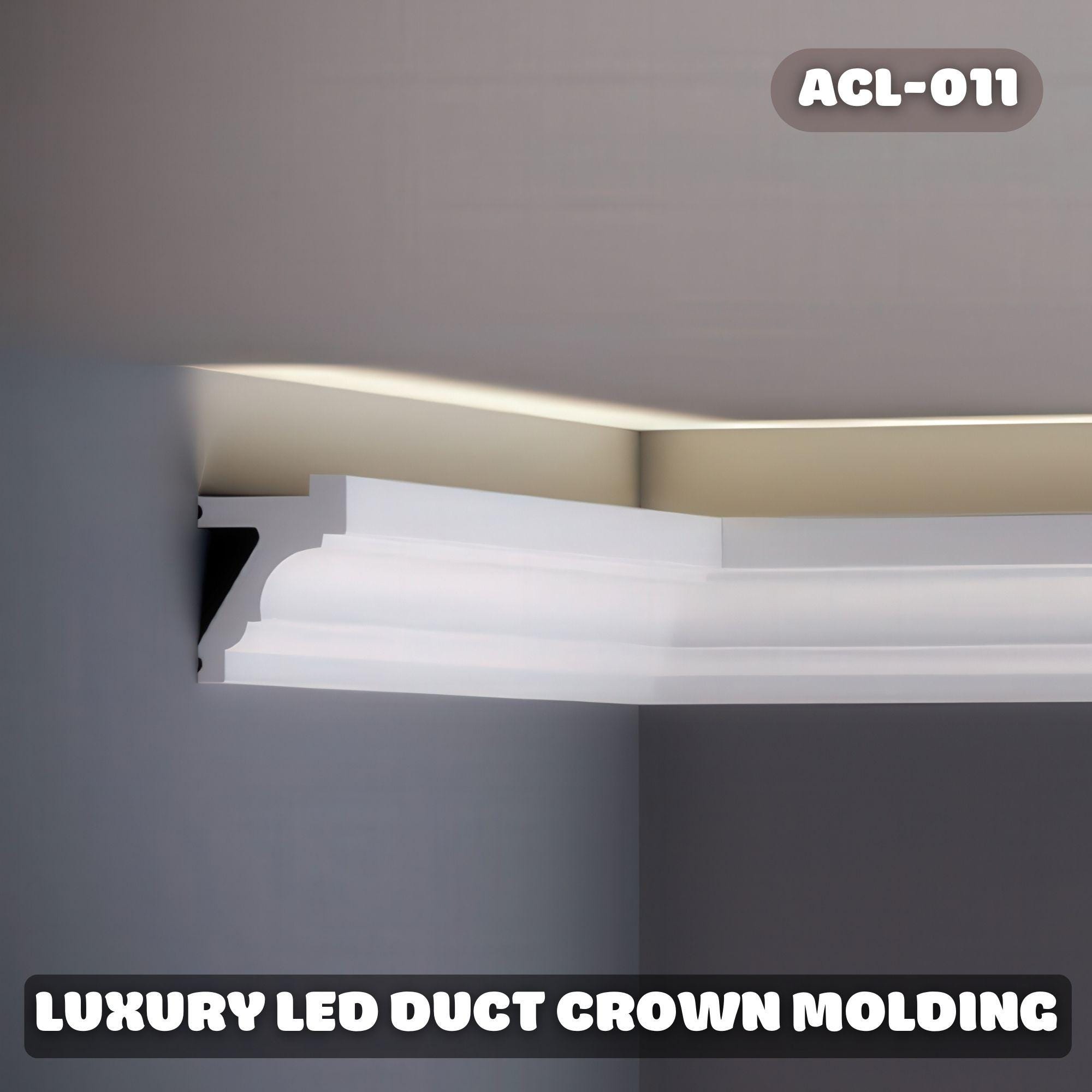 LED Channel Ceiling Moulding – 240x5.7 Cm (94.4'' X 2.24'') White ...
