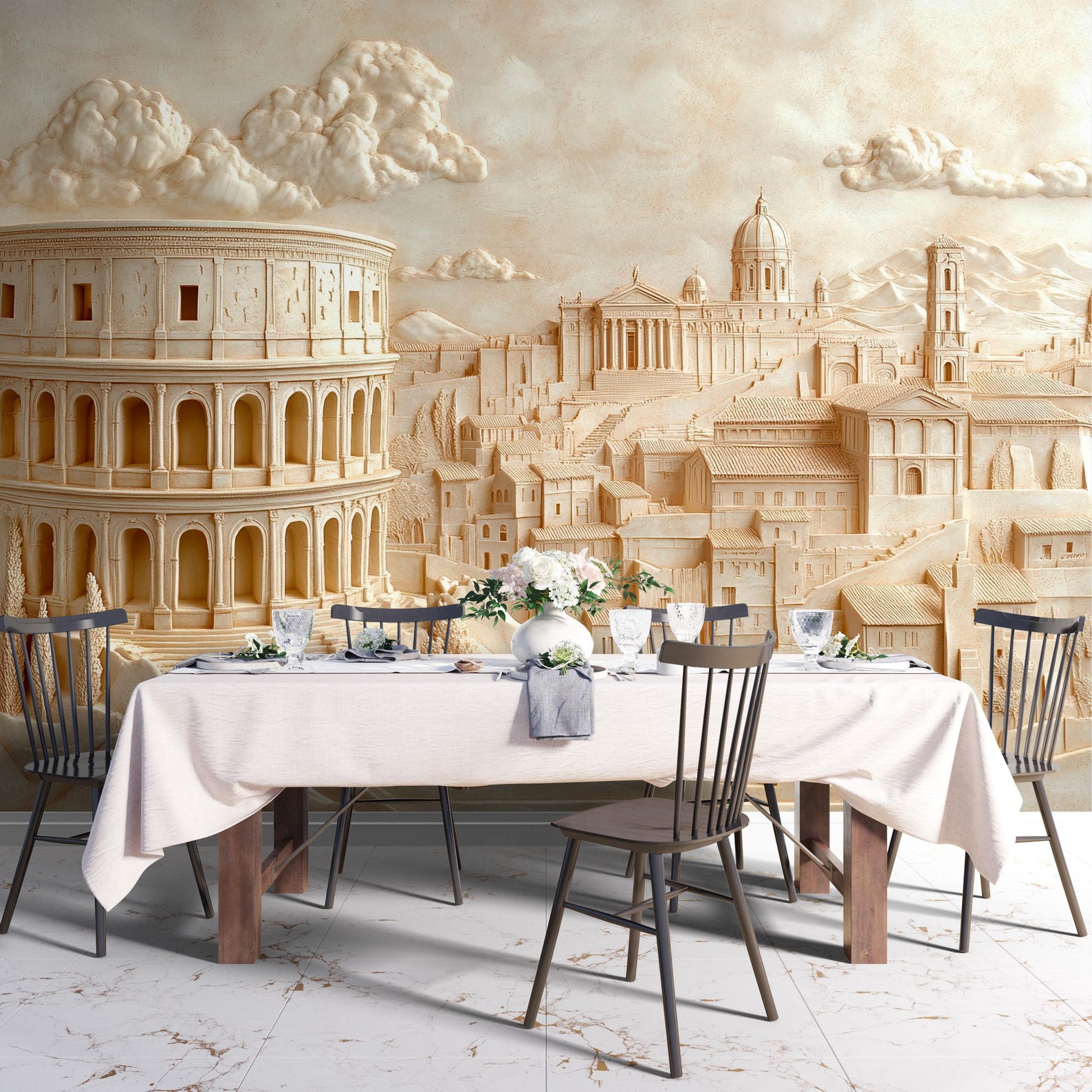 3D Rome Peel and Stick Travel Wallpaper Mural – Removable Classical ...