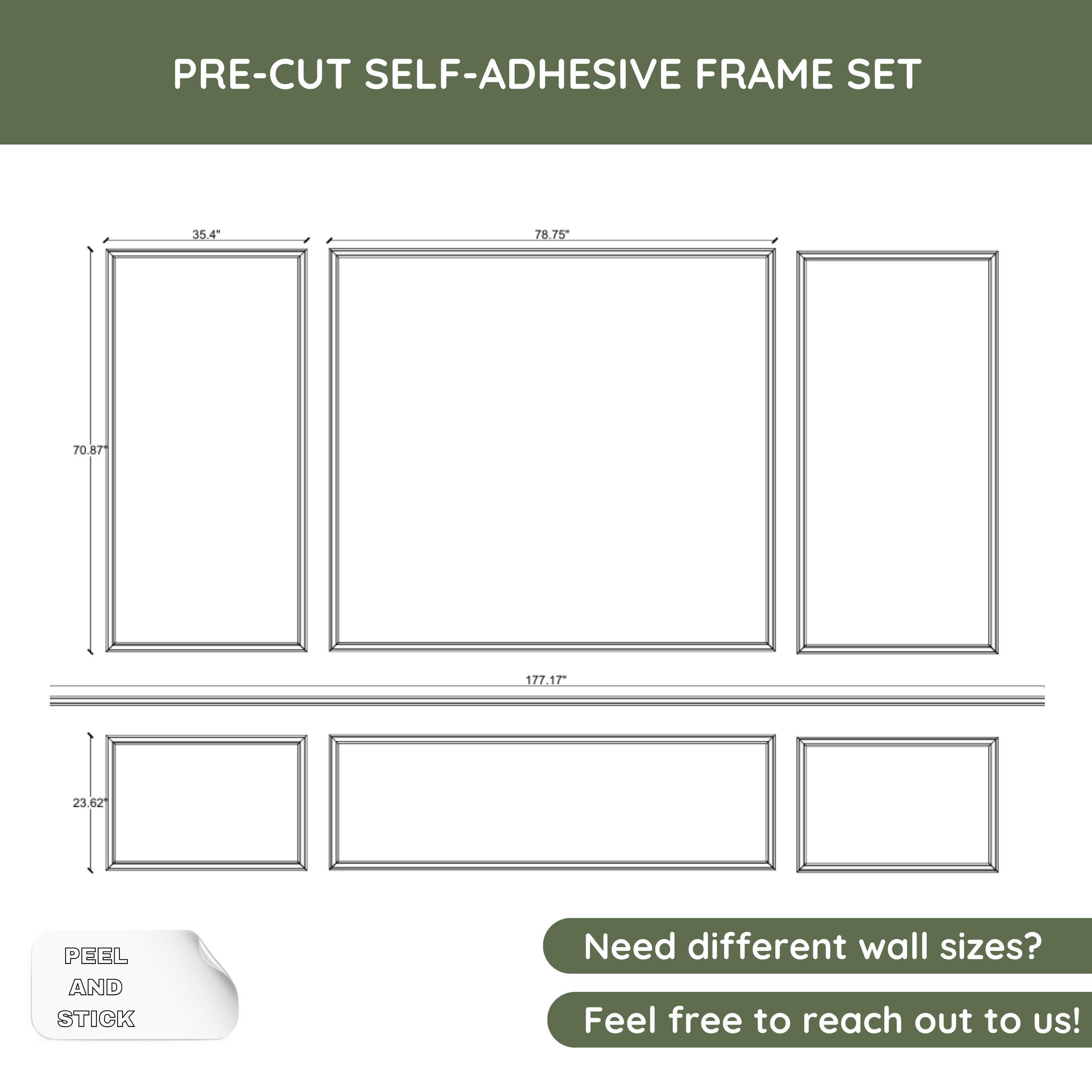 Wall Molding Set – Pre-cut Frame Panel Set - Wainscoting, Easy Wall ...