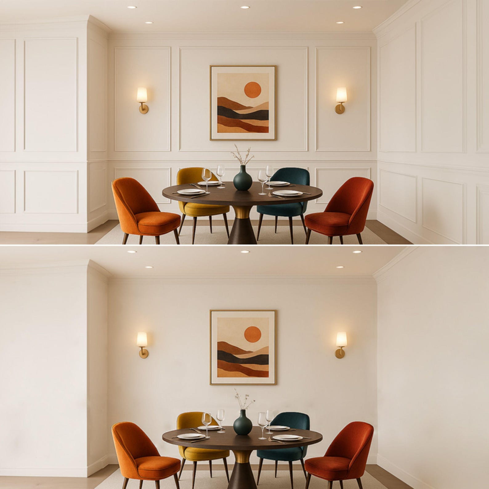 Wall Molding Set – Pre-cut Frame Panel Set - Wainscoting, Easy Wall ...