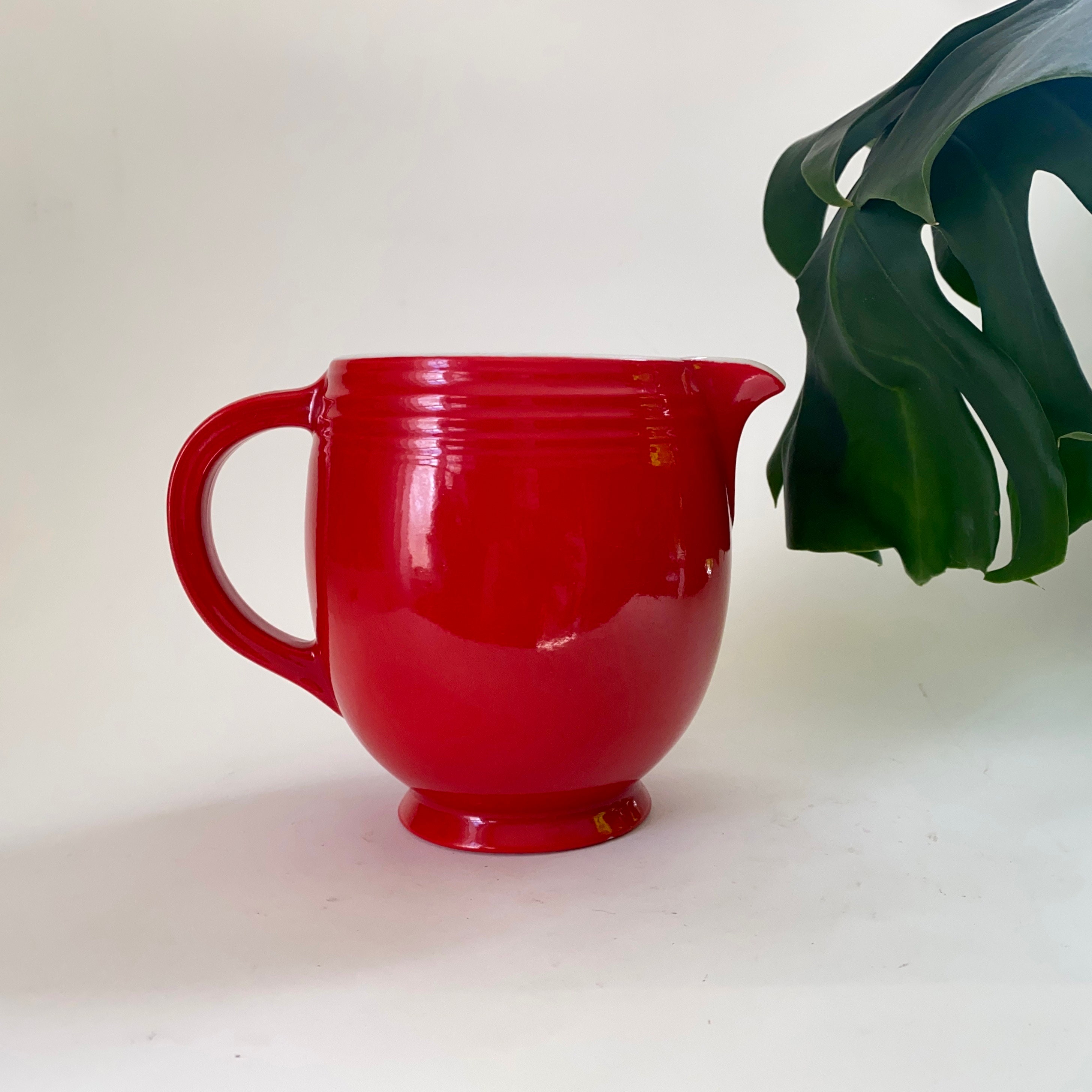 Hall's Superior Chinese Red Sani Grid Small Pitcher - Etsy