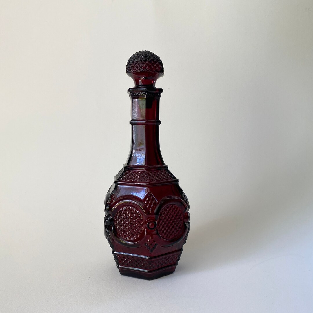 Vintage Avon Ruby Red Cape Cod Decanter 1876 Cape Cod Collection - Etsy