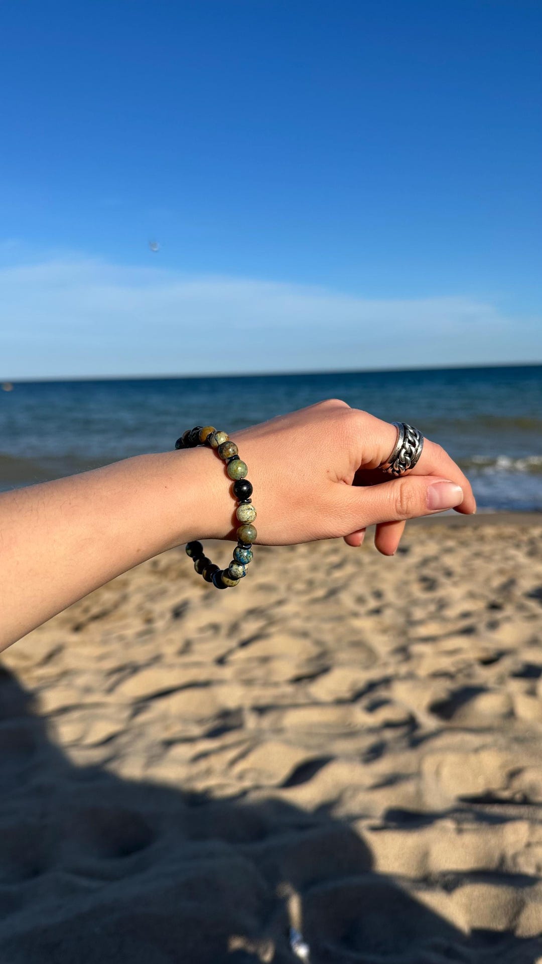 Bracelet Made of Natural AZURMALACHITE - Etsy