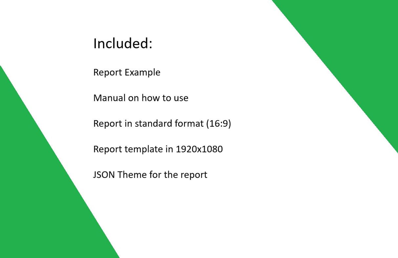 Power BI Report Template – Professional Dashboard | PBIX Example + JSON ...