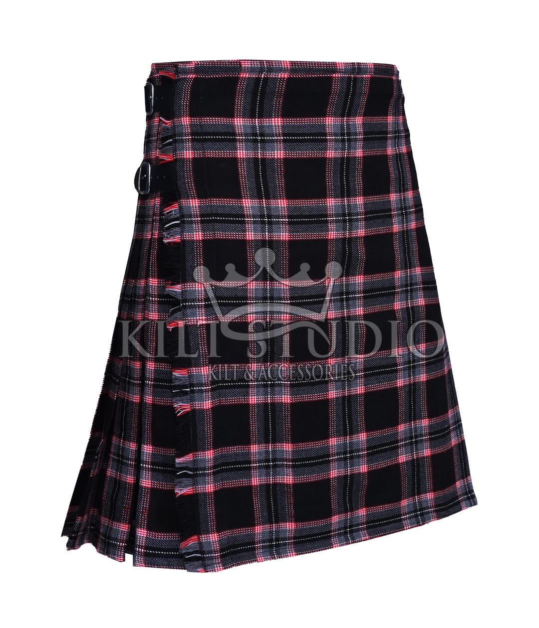 Black Magic Tartan Scottish 8 Yard Kilt for Men - Traditional ...