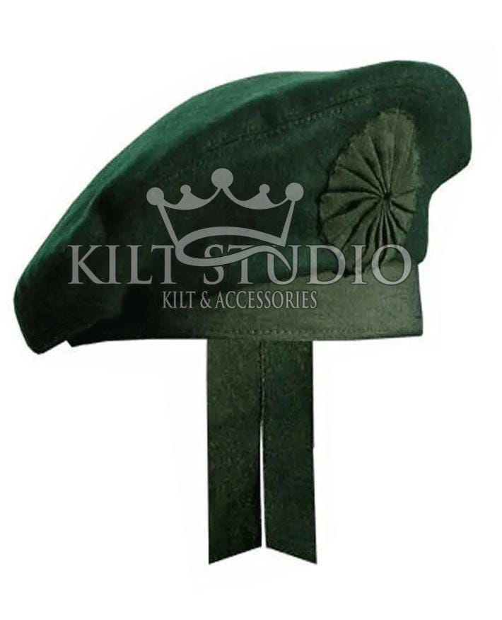 Irish Caubeen Beret Hat - Balmoral Cap French Beret Glengarry Bonnet ...