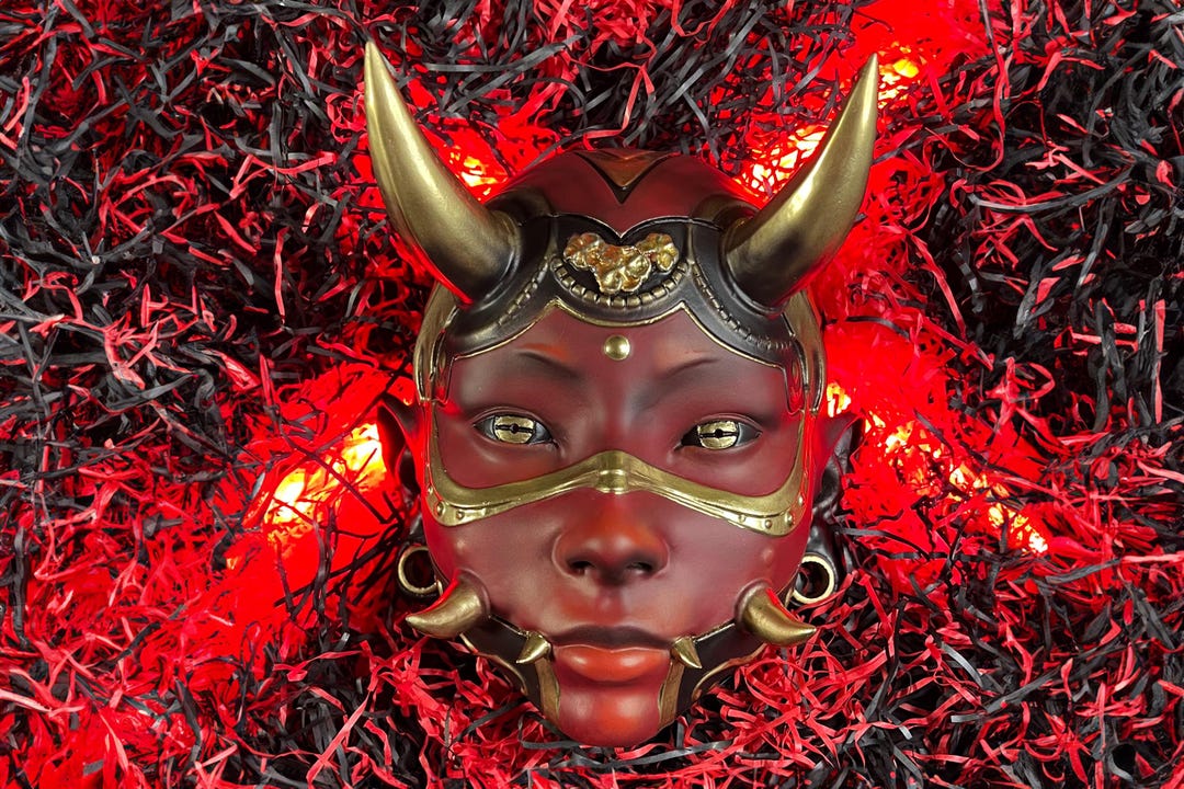 Hannya Mask Wearable, Hannya Chunari and Namanari Mask, Collectible ...