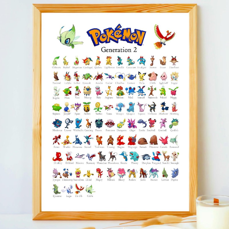 Generation 2 Pokemons - Etsy