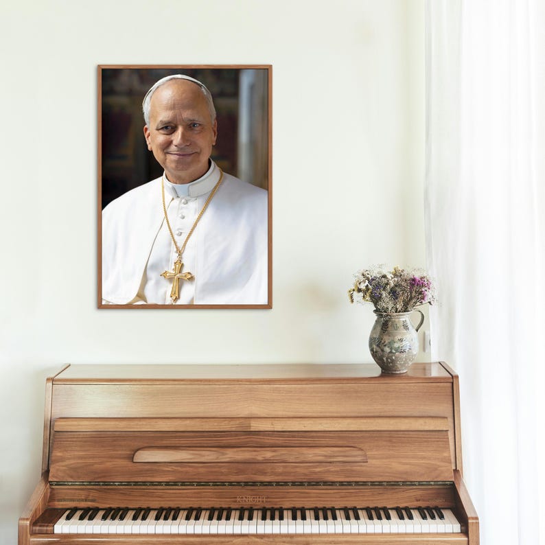 Printable Pope Leo 14 Portrait Official Bishop of Rome Leo 14 Print ...