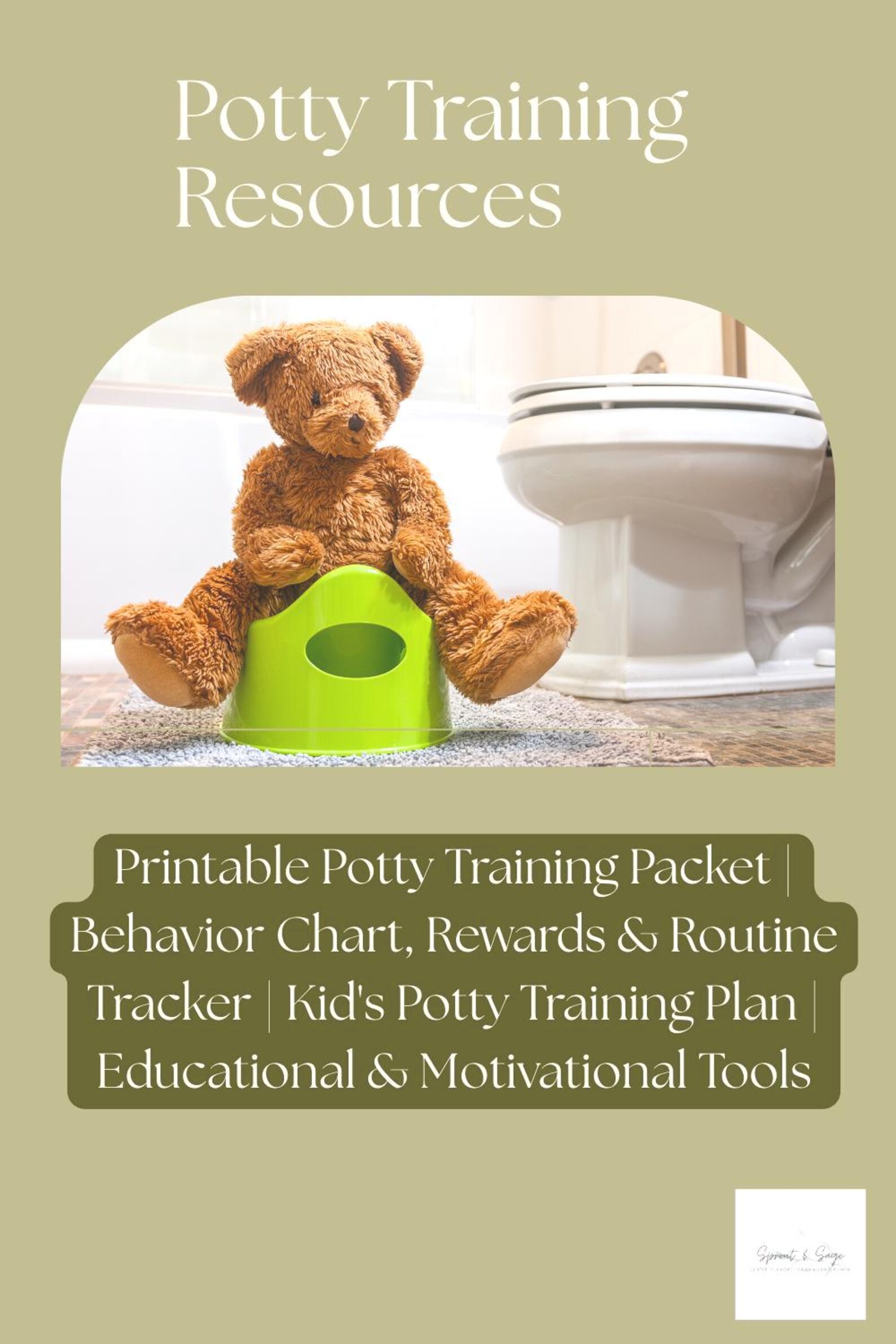 Printable Potty Training Packet | Behavior Chart, Rewards & Routine ...