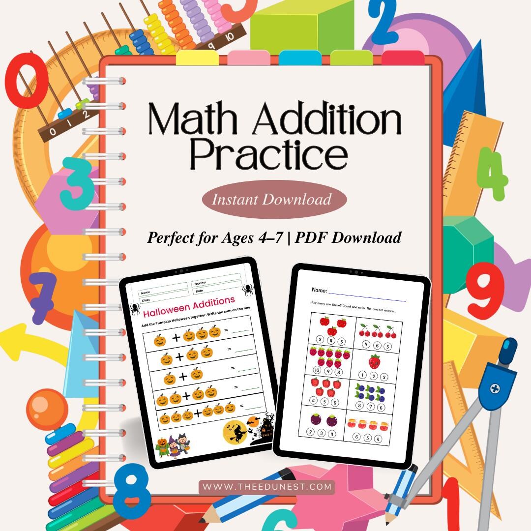 Fun Math Addition Worksheets for Kids | Printable Learning Activity ...