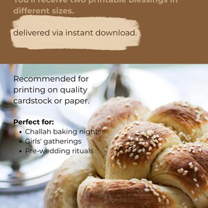 Printable Blessings for Challah Separation & Candle Lighting – Hebrew ...