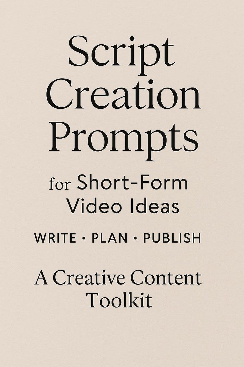 Viral Script Prompt PDF | Short Video Content Planner | Digital Writing ...