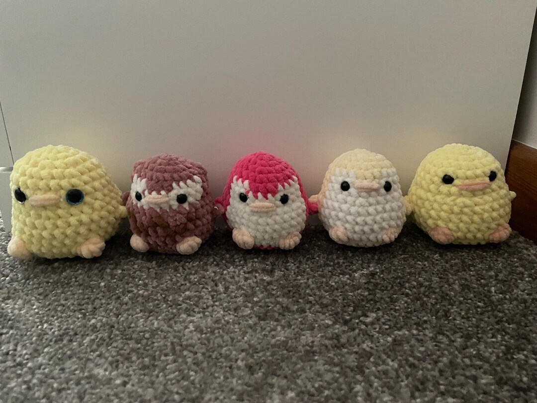 Crochet Mini Bird Plushie: Handmade Amigurumi Chicken, Owl, Penguin - Etsy