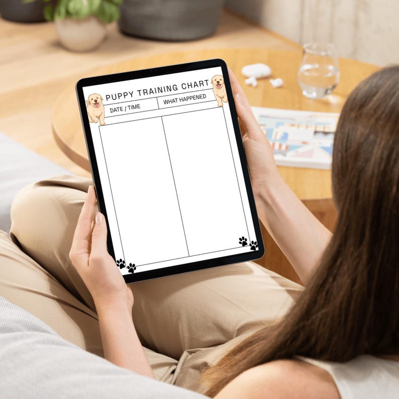 Editable Puppy Training Chart, Printable Puppy Training Planner ...