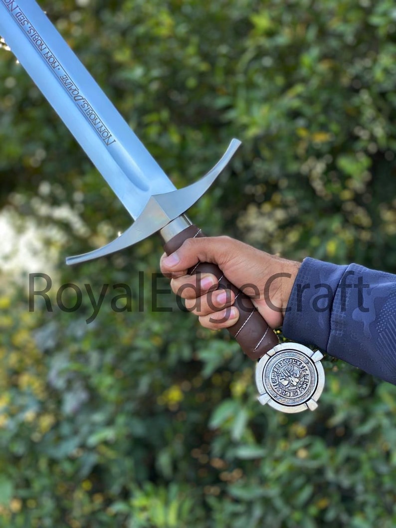 Knights Templar Sword, Medieval Replica Longsword With Scabbard - Etsy