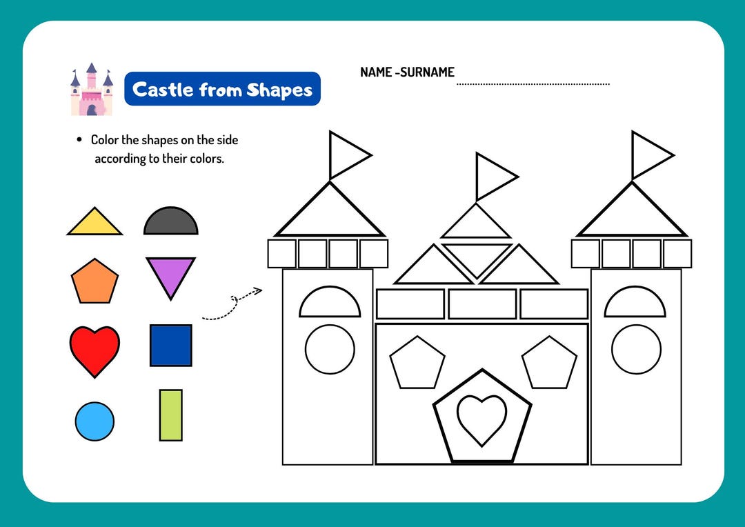 Focus-boosting Geometric Shapes Coloring Book | Digital PDF | Creative ...