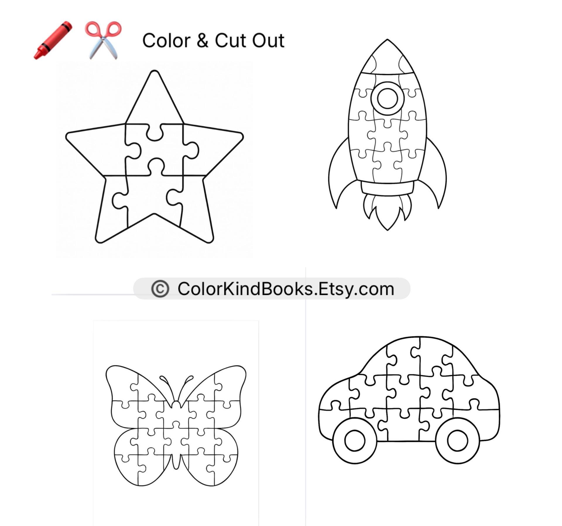 11 Printable Puzzle Outline Templates | Create Your Own Puzzle ...