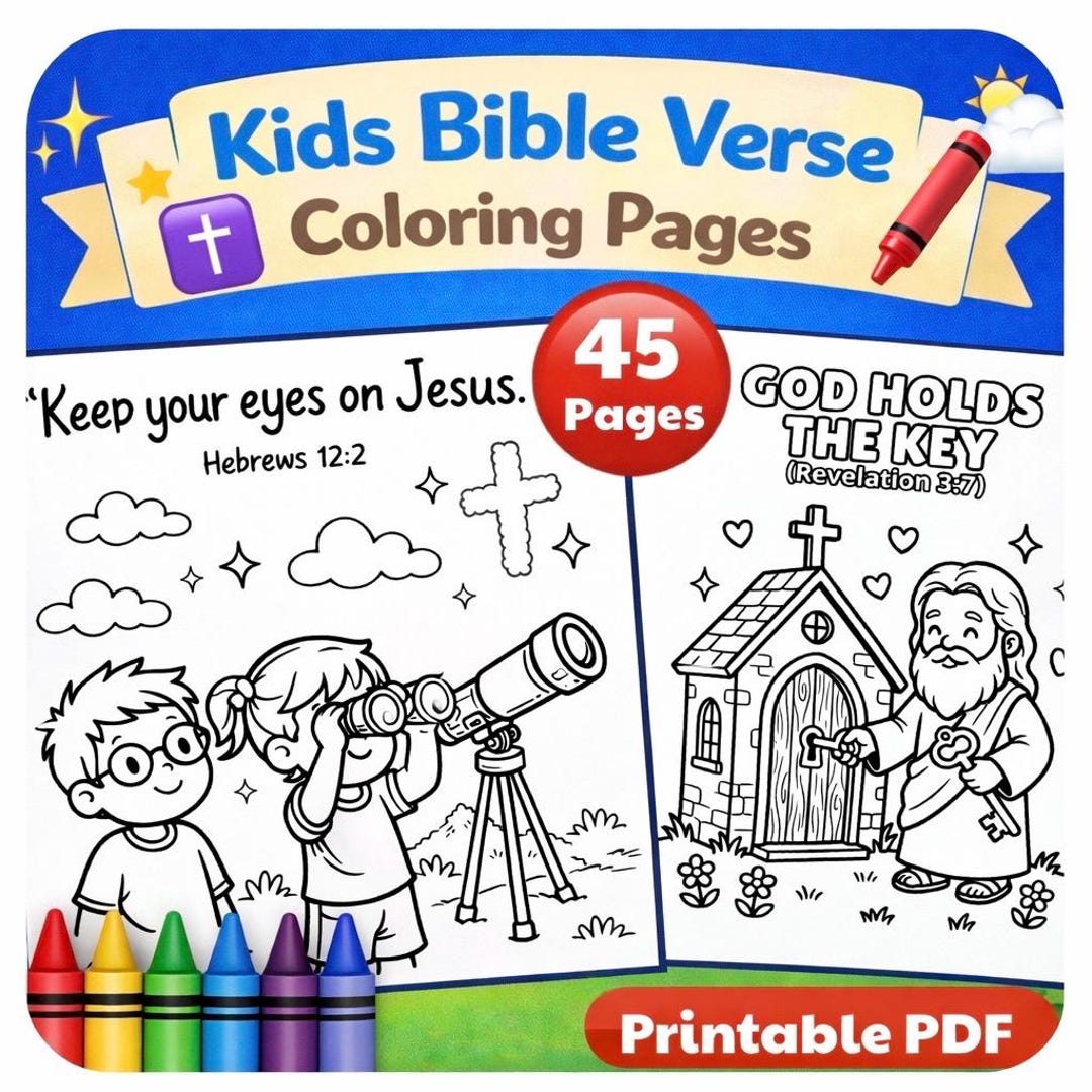 Bible Verse Coloring Pages for Kids | Bible Coloring Pages | Sunday ...