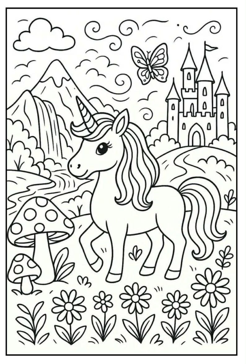 Unicorn Coloring Pages PDF | 3 Printable Unicorn Coloring Sheets ...