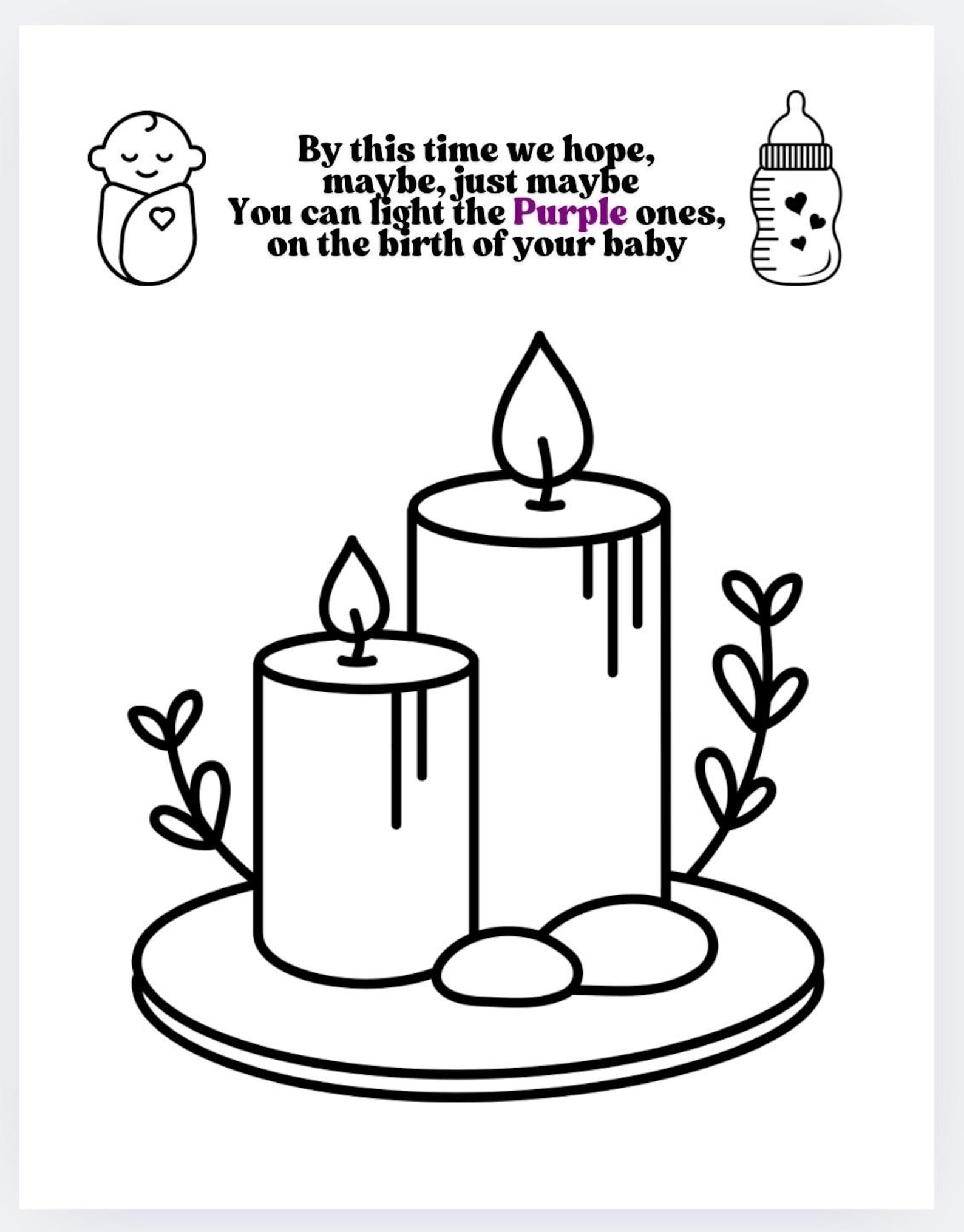Basket of Candles Poem PDF | Printable Wedding Poem & Coloring Pages ...