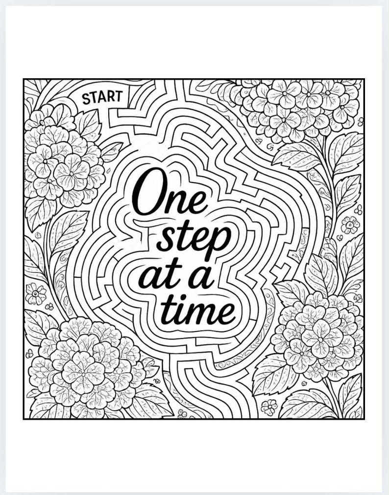 Printable Maze Coloring Pages | 5 Mindful Mazes & Affirmations | Cozy ...
