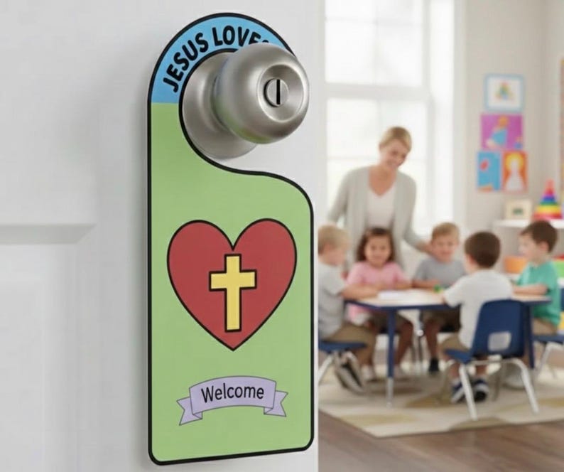 Kids Bible Craft Door Hangers | Christian Printable | Bible Activity ...