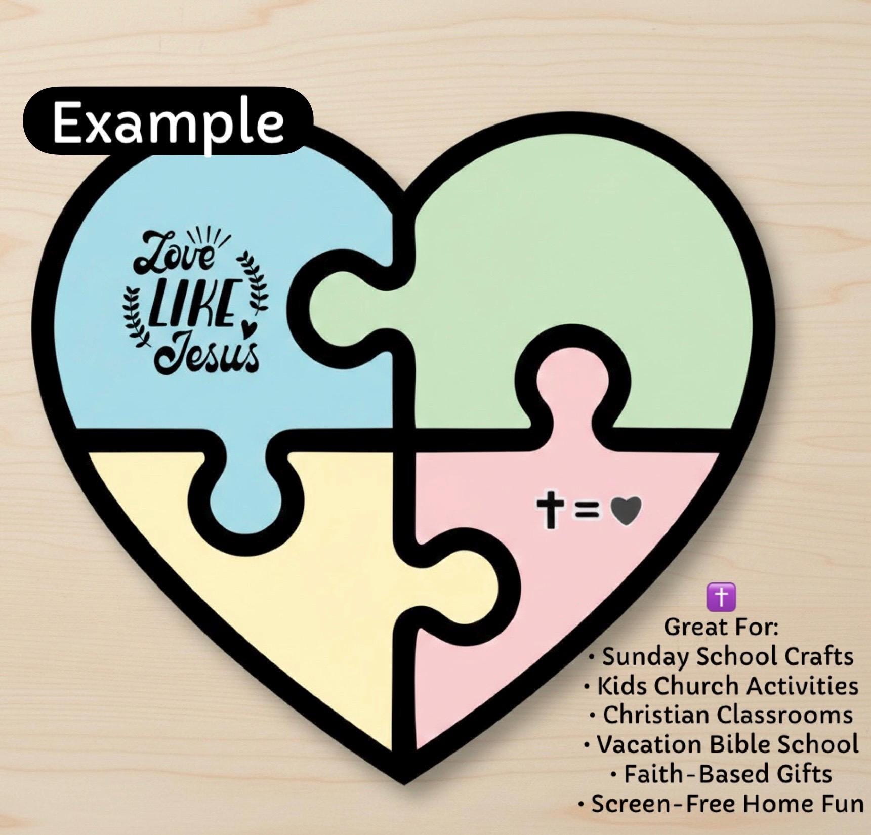 Printable Bible Craft Jigsaw Puzzles | Christian Kids Activity | Sunday ...