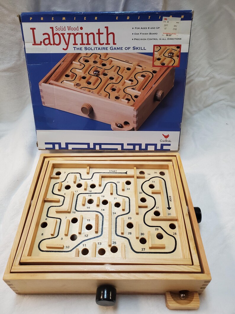 1997 "labyrinth" Wooden Maze Game - Etsy
