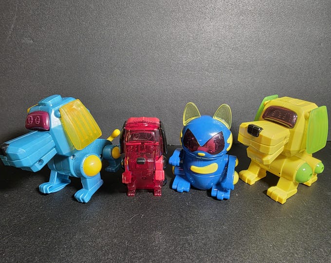 2000s 'robo-chi' Mcdonald's Happy Meal Toys, Bundle of 4 - Etsy