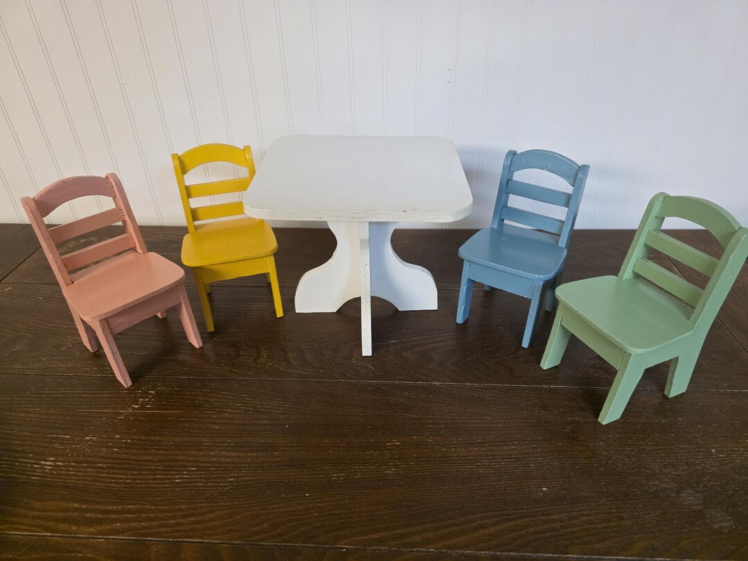 Handcrafted Wooden Barbie/doll Table & Chairs - Etsy