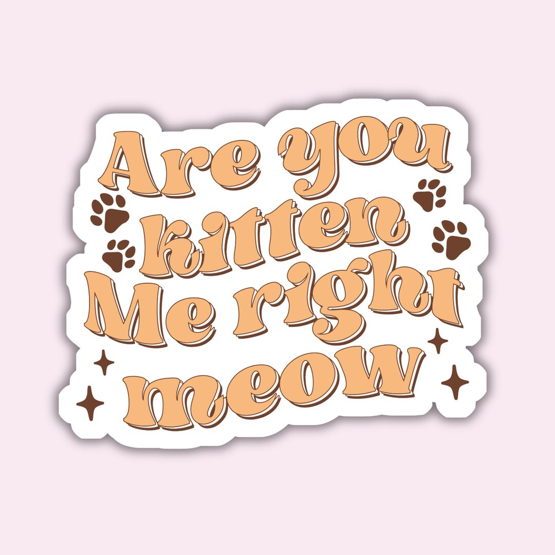 Are You Kitten Me Right Now? - Sticker - Etsy
